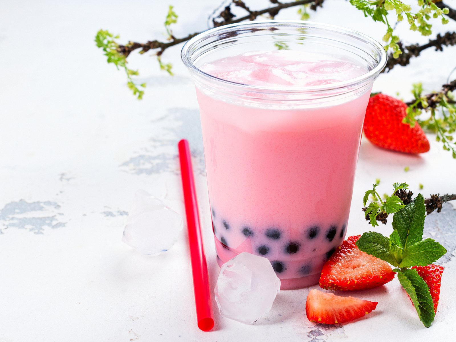 Strawberry Bubble Tea Strawberry Fields Boba